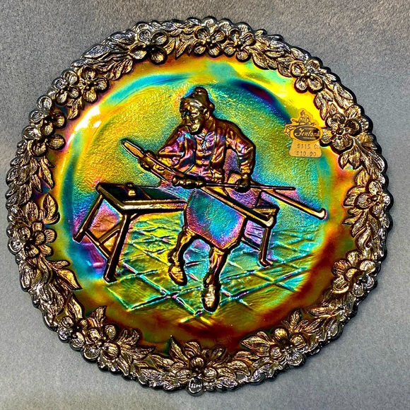 Fenton | Art | Fenton Vintage Jamestown Glass Craftsman Plate Fenton 97 ...